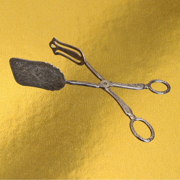 Dining | Vintage Antique Cake Pie Serving Tongs Server 85 Silverplate ...